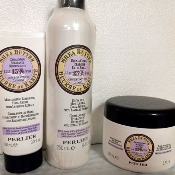 Perlier | Bath & Body | Perlier Lavender Shea Butter 3 Piece Skin Gift ...